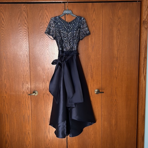 R&M Richards | Dresses | Rm Richards Size Navy Blue Sequin Prom Evening ...